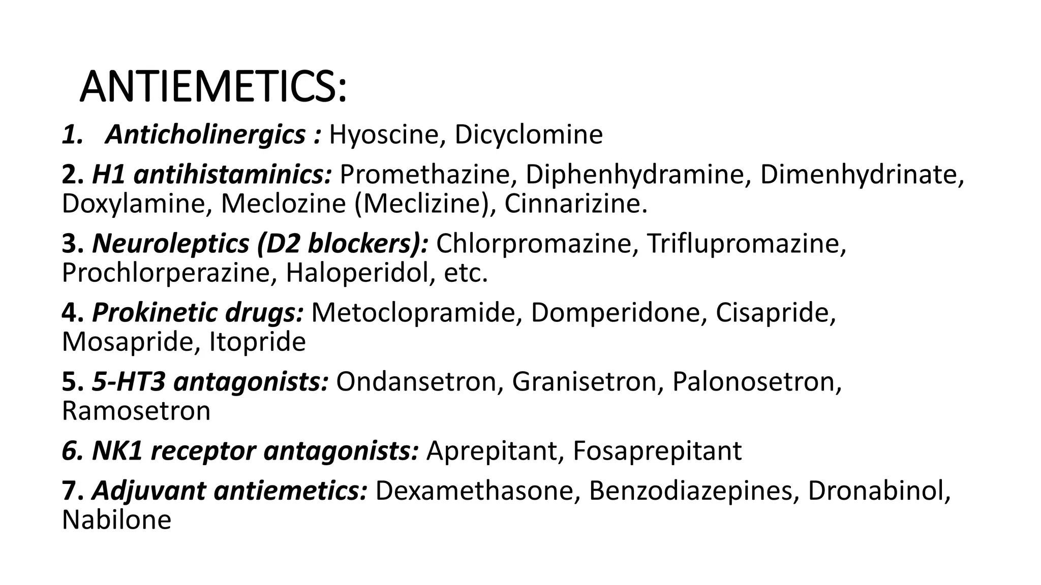 Emetics & antiemetics | PPTX | Digestive Disorders | Diseases and ...