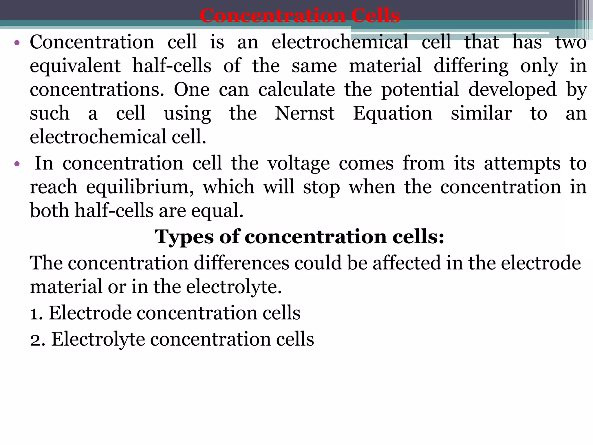 MODULE - 1 : ELECTROCHEMISTRY | PPTX