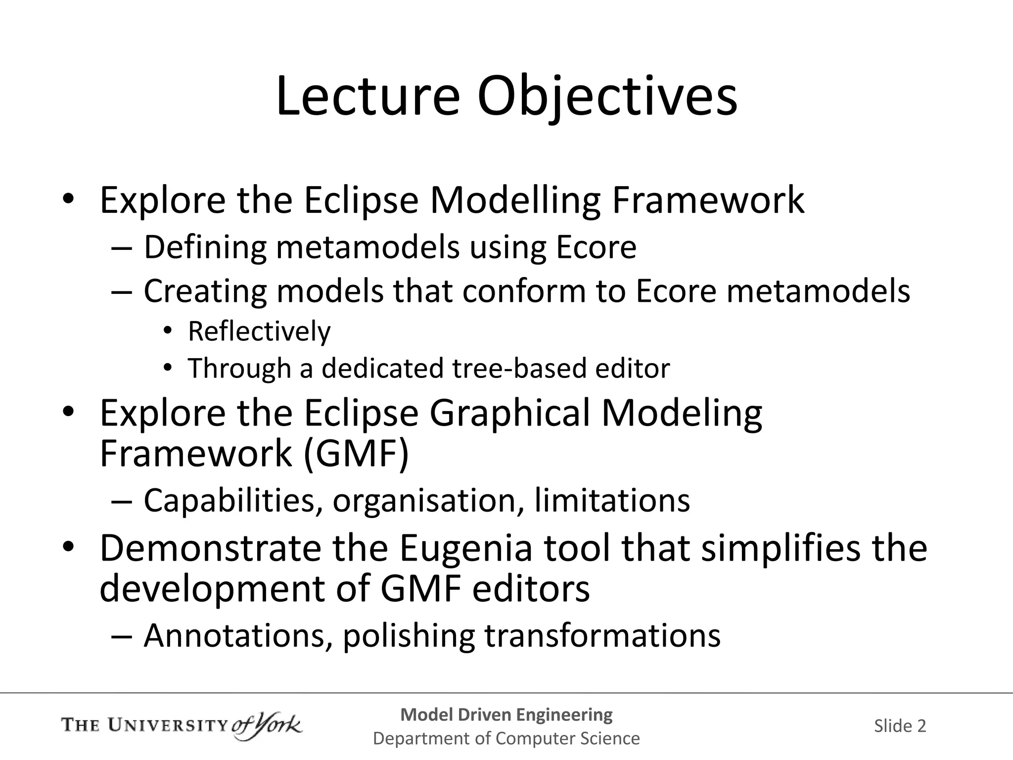 Eclipse Modeling Framework Emf And Graphical Modeling Framework Gmf Ppt