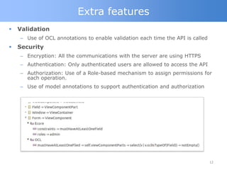 EMF-REST: Generation of RESTful APIs from Models | PPTX | Programming Languages | Computing