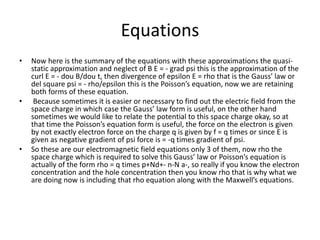 Em field and transport equation | PPT