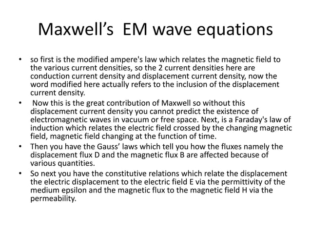 Em field and transport equation | PPT