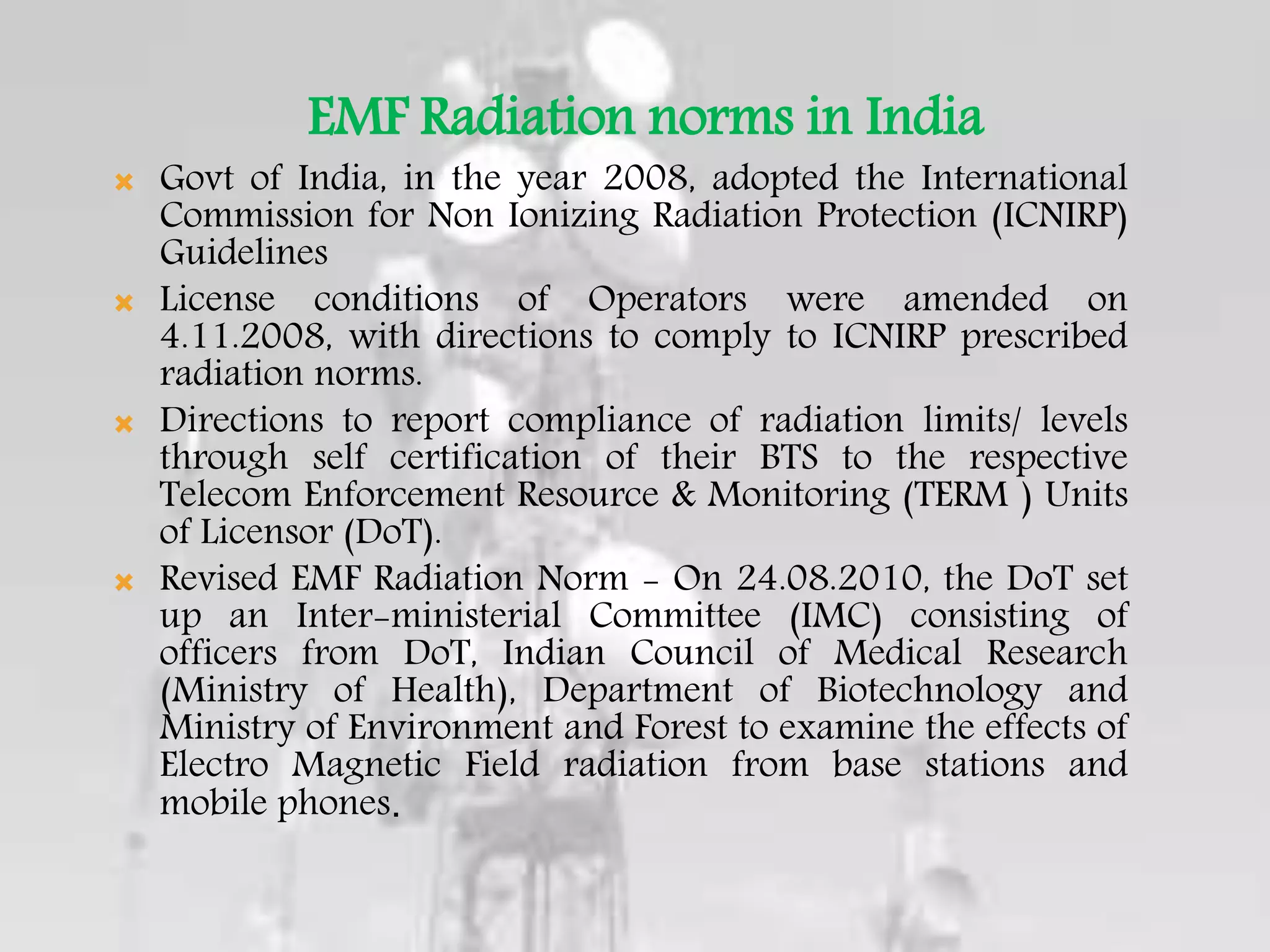 Emf Overview and EMF norms in India | PPTX