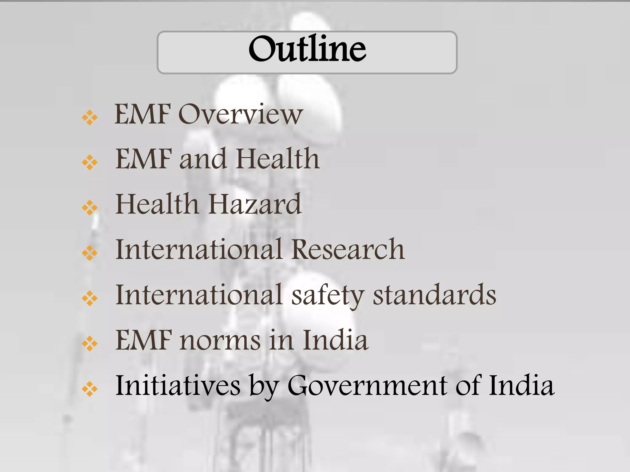 Emf Overview and EMF norms in India | PPTX