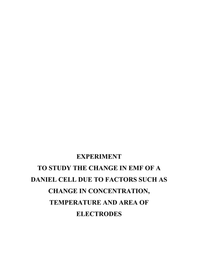 EMF OF DANIEL CELL.docx | Chemistry | Science