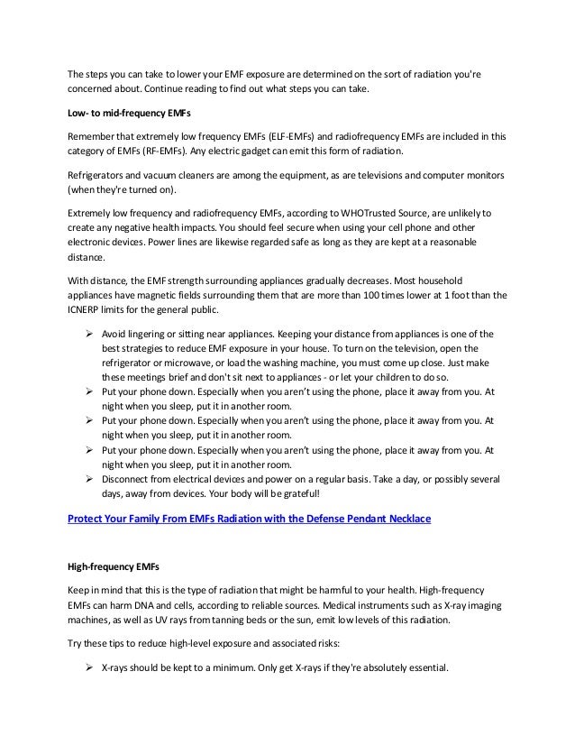 EMF Protection: Should You Be Worried About EMF Exposure? | PDF