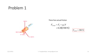 Class Presentation on Friction for engineering mechanics | PDF