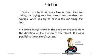 Class Presentation on Friction for engineering mechanics | PDF