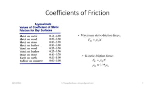 Class Presentation on Friction for engineering mechanics | PDF