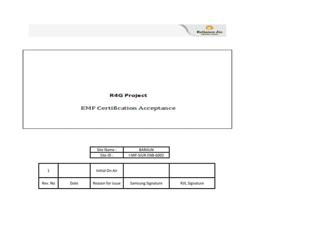 EMF calculation sample report | PDF