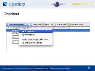 EMFStore Model Repository @ Modeling Symposium ECE 2013 | PPTX