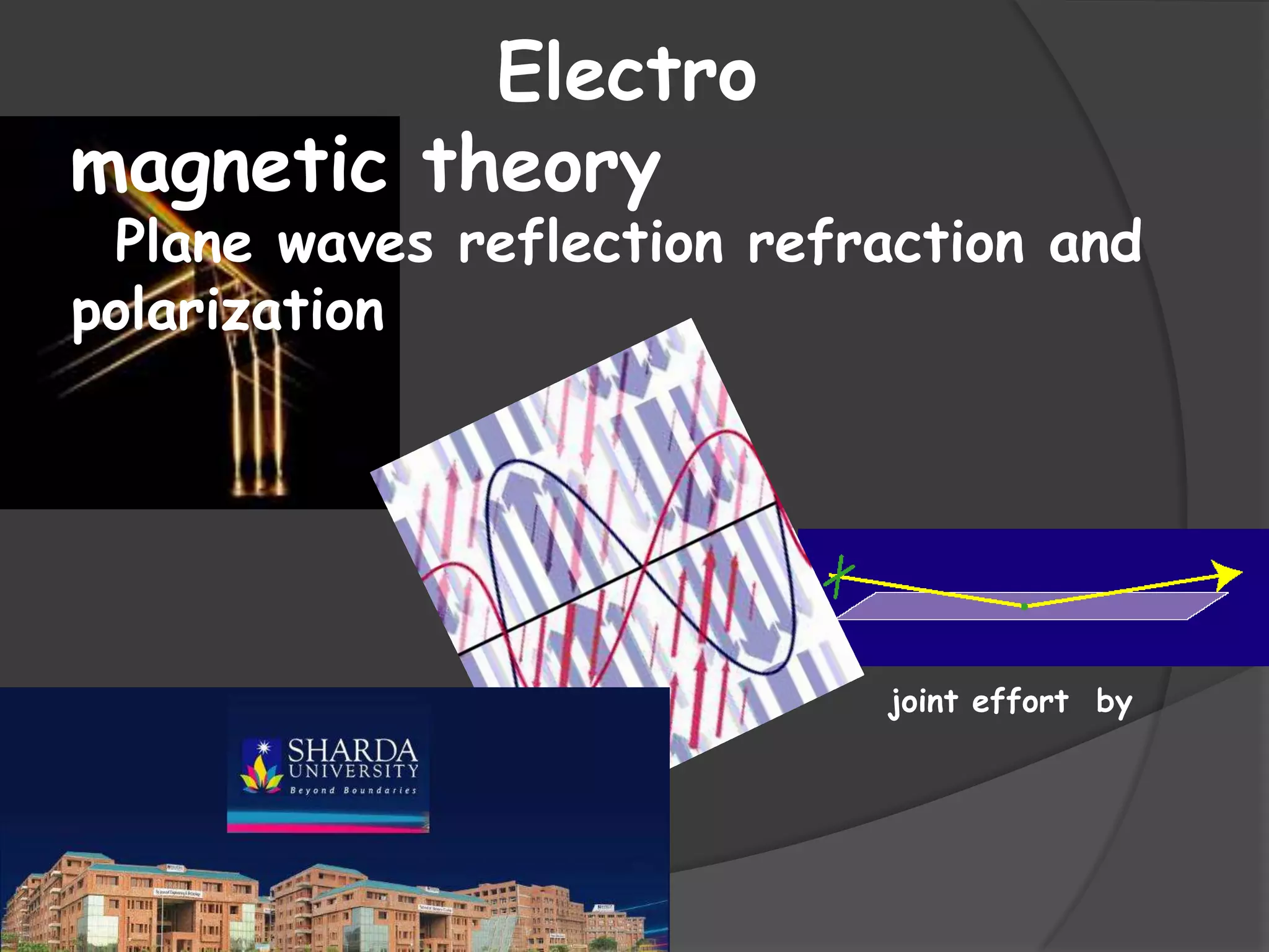 Plane waves reflection refraction and polarization by dinesh.V.raj