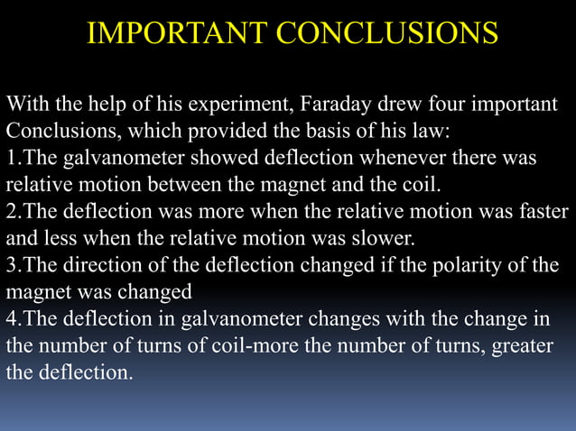 faradays law and its applications ppt | PPTX | Physics | Science