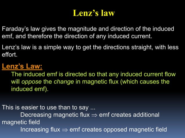 faradays law and its applications ppt | PPTX | Physics | Science