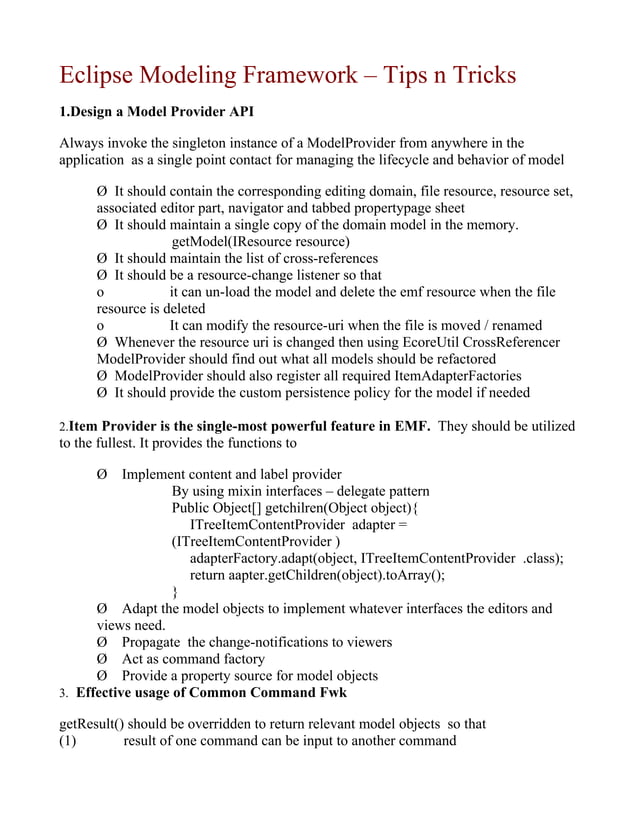 EMF Tips n Tricks | PDF