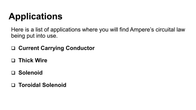 EMFT | Ampere's Circuital Law | PPTX | Physics | Science
