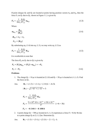 EMF unit-1 ELECTROSTATICS: Coulomb’s Law, Gauss’s Law | PDF