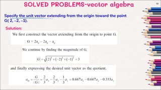 Electromagnetic fields: Review of vector algebra | PPTX