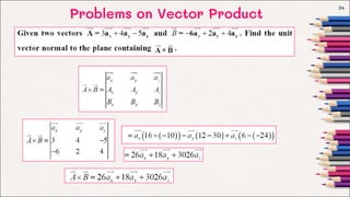 Electromagnetic fields: Review of vector algebra | PPTX