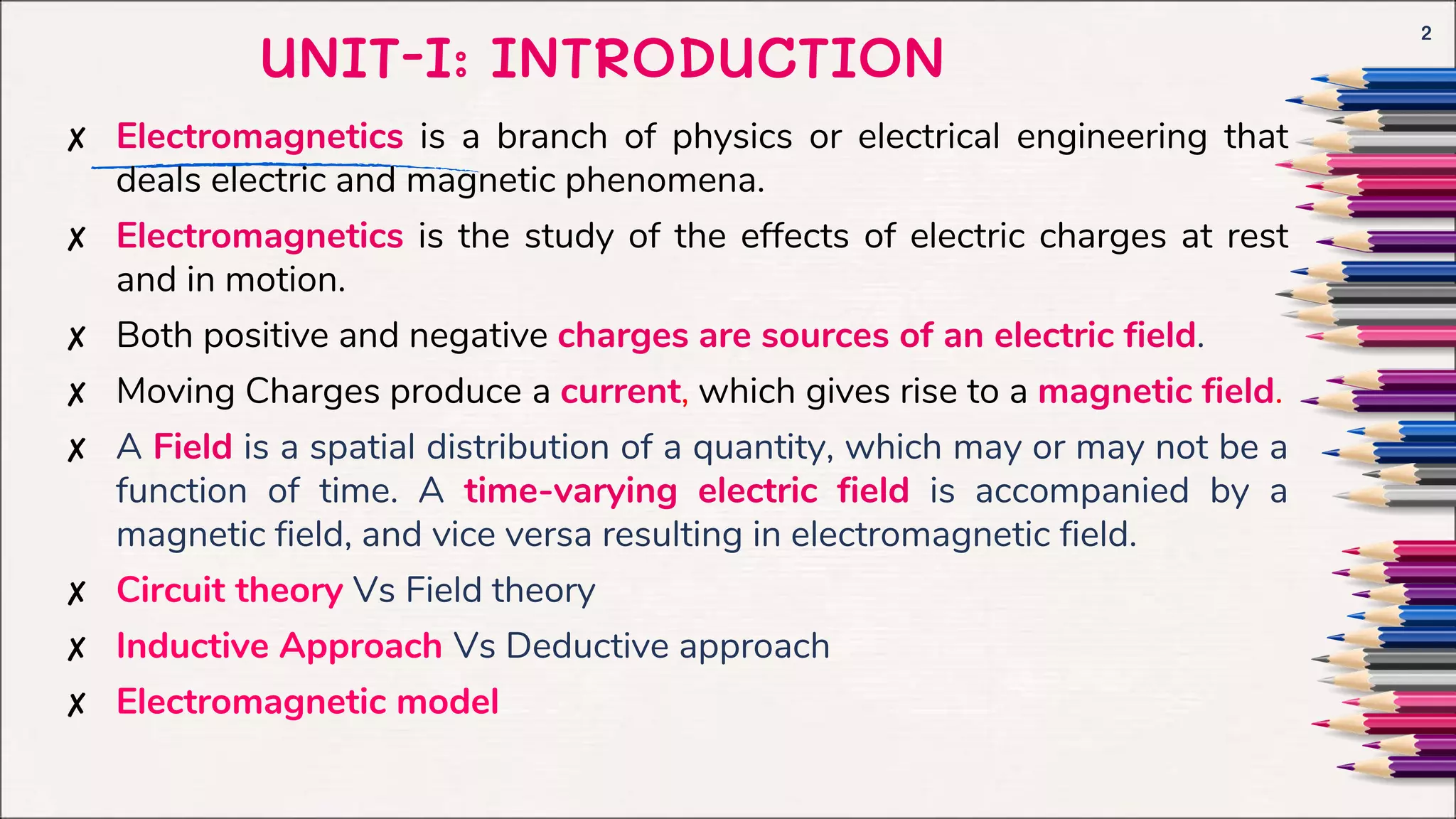 Electromagnetic fields:Units and constants | PPTX
