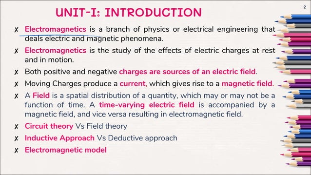 Electromagnetic fields:Units and constants | PPTX