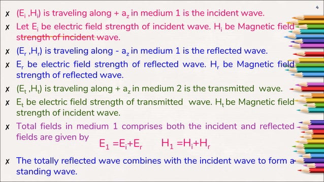 Unit V-Electromagnetic Fields-Normal incidence at a plane dielectric ...