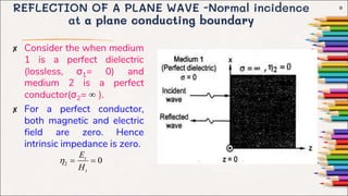 Unit V-Electromagnetic Fields-Normal incidence at a plane dielectric ...