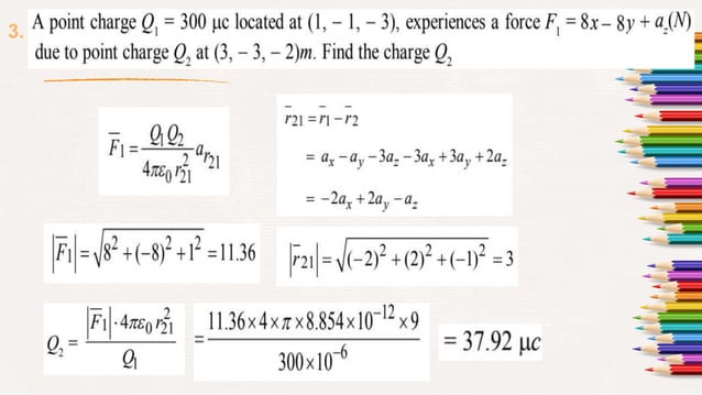 ELECTROSTATICS:Coulomb's law, Electric field & problems | PPTX