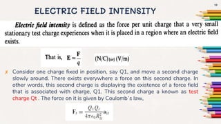 ELECTROSTATICS:Coulomb's law, Electric field & problems | PPTX