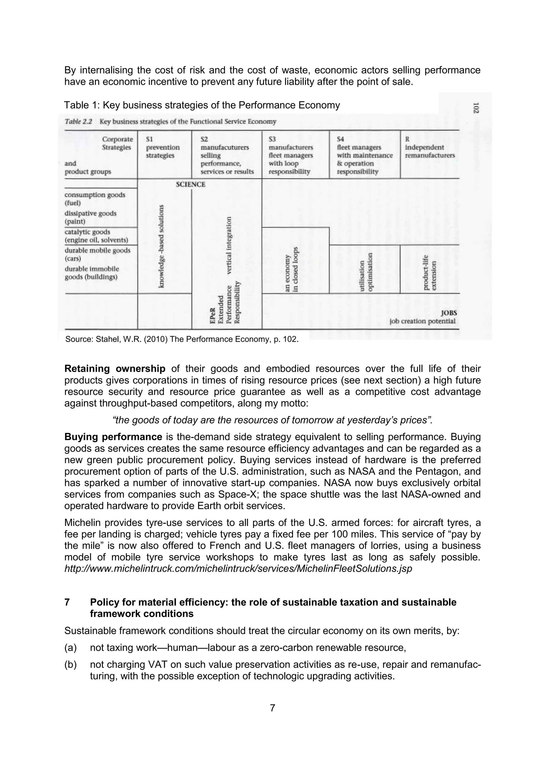 article Walter Stahel on Circular Economy | PDF