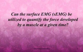 EMG & Force | PPT
