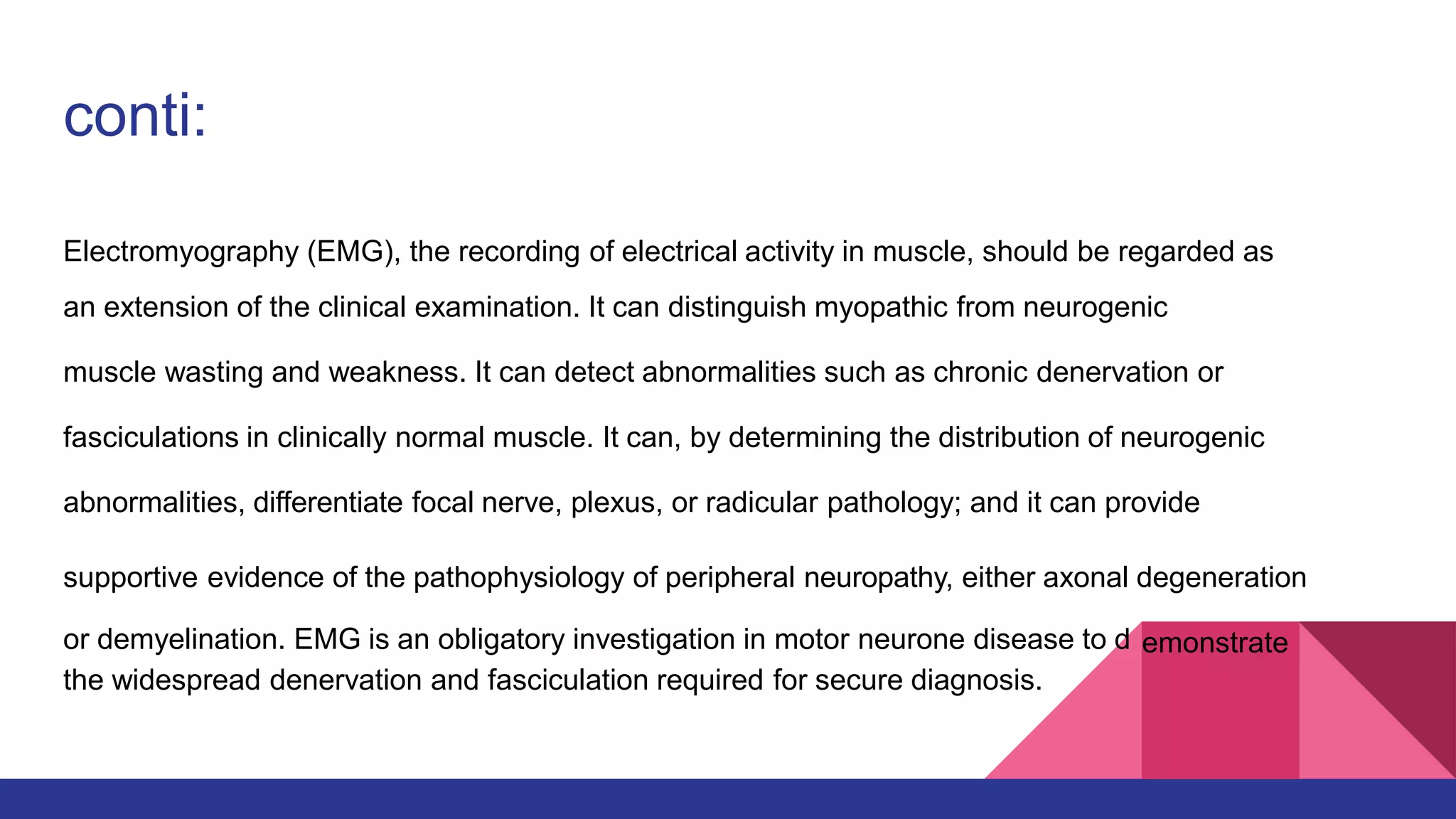 Emg changes during fatigue and contraction | PPTX