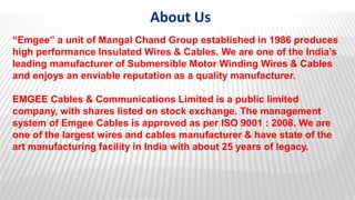 Compmany Profile- Emgee Winding Wires & Cables | PPT