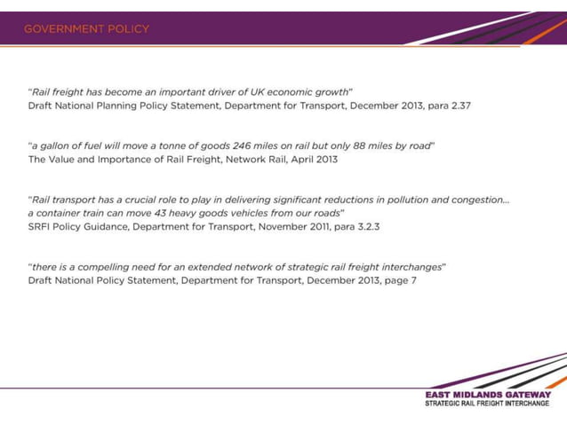 East Midlands Gateway - Strategic Rail Freight Interchange | PPTX ...