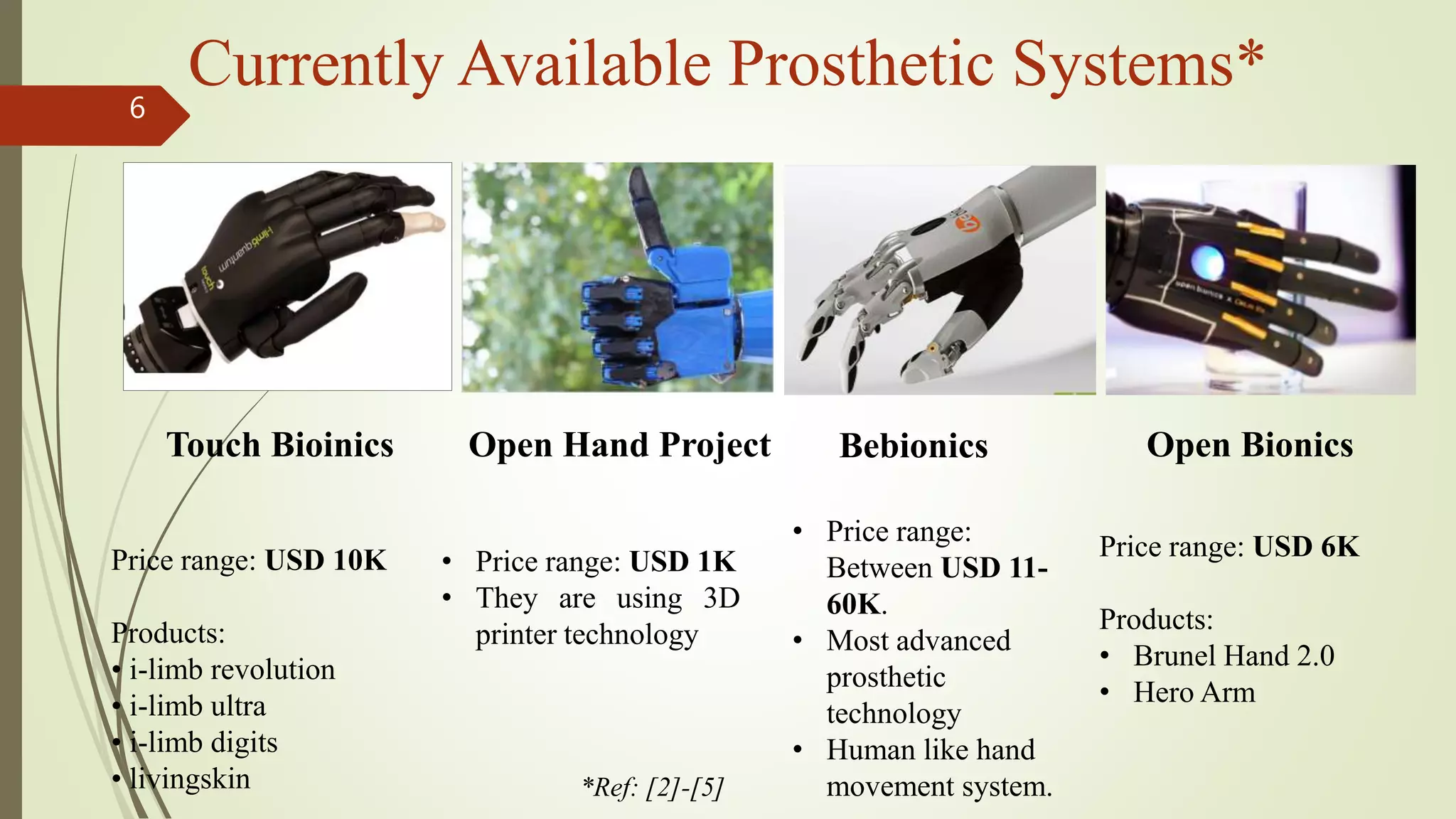 EMG controlled Prosthetic Arm | PPTX