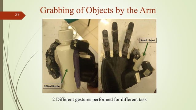 EMG controlled Prosthetic Arm | PPTX