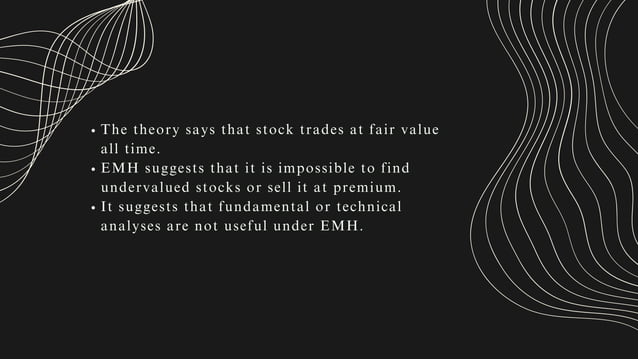Efficient market hypothesis (EMH) PPT..pdf | Stocks and Bonds ...