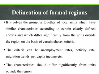Types and delineation of regions ppt | PPTX