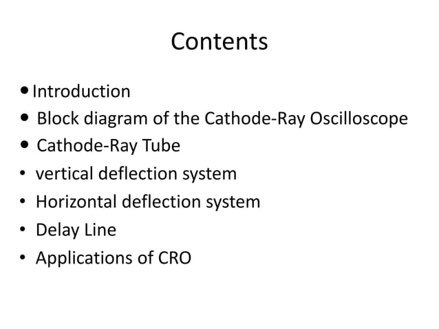 Cathode Ray Oscilloscope | PPTX