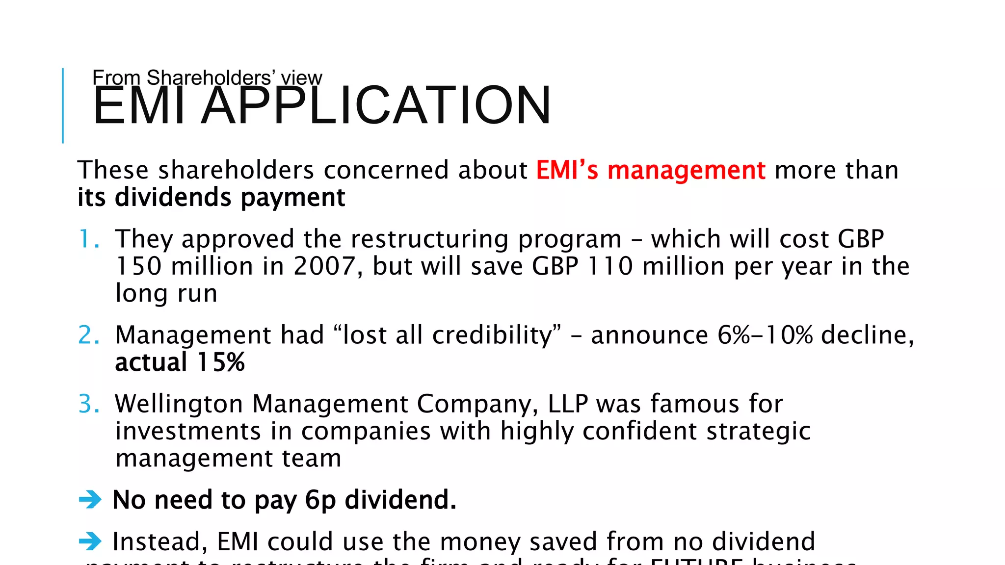 Emi Case Project | PPTX