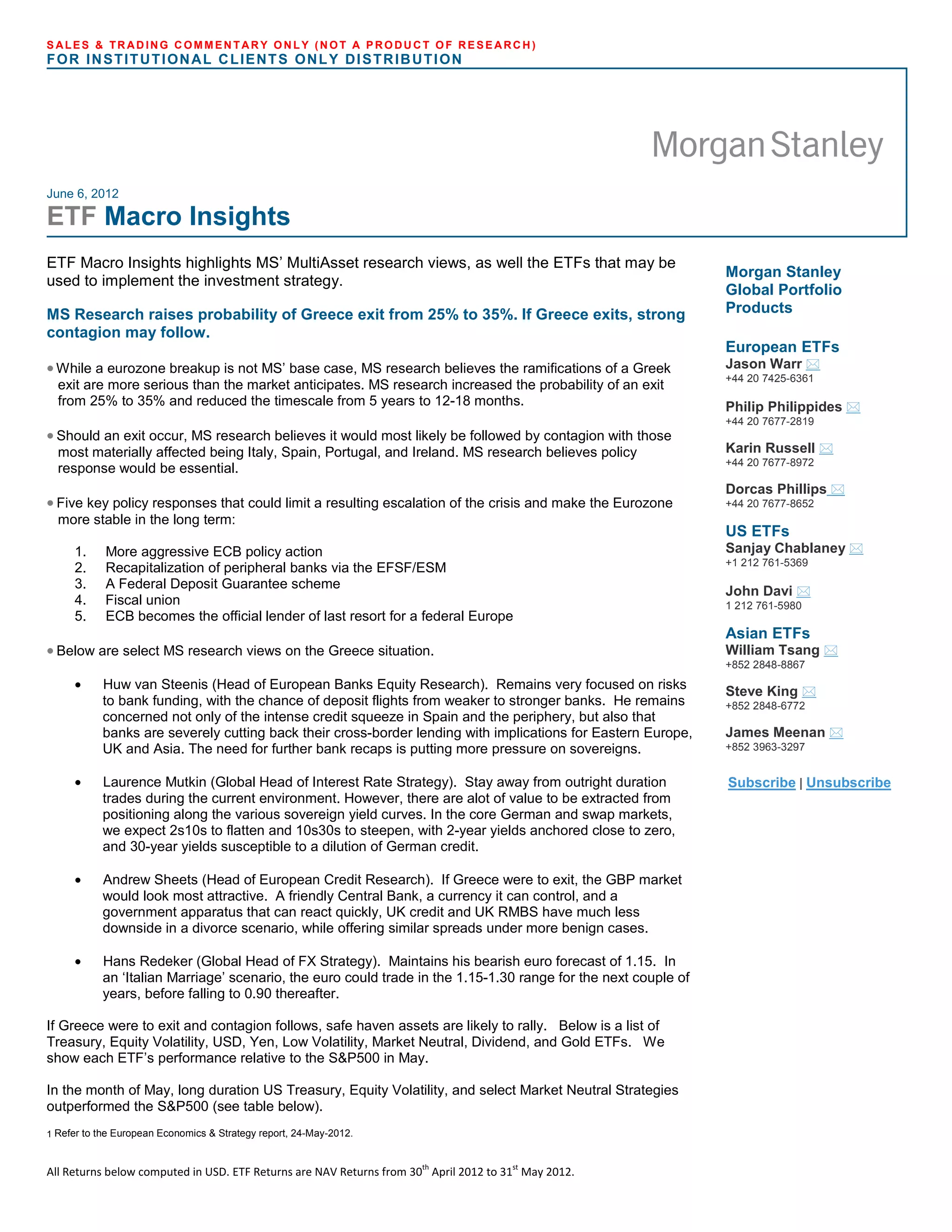 ETFs para protegerse. | PDF