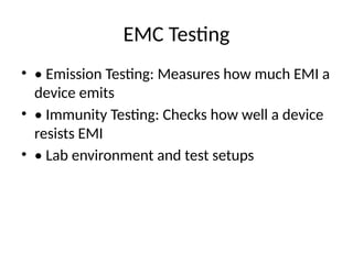 Electrical safety EMI_and_EMC_Presentation | PPTX