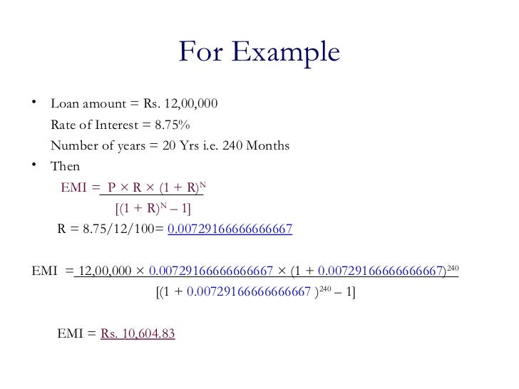 Emi Calculation Emi Calculation