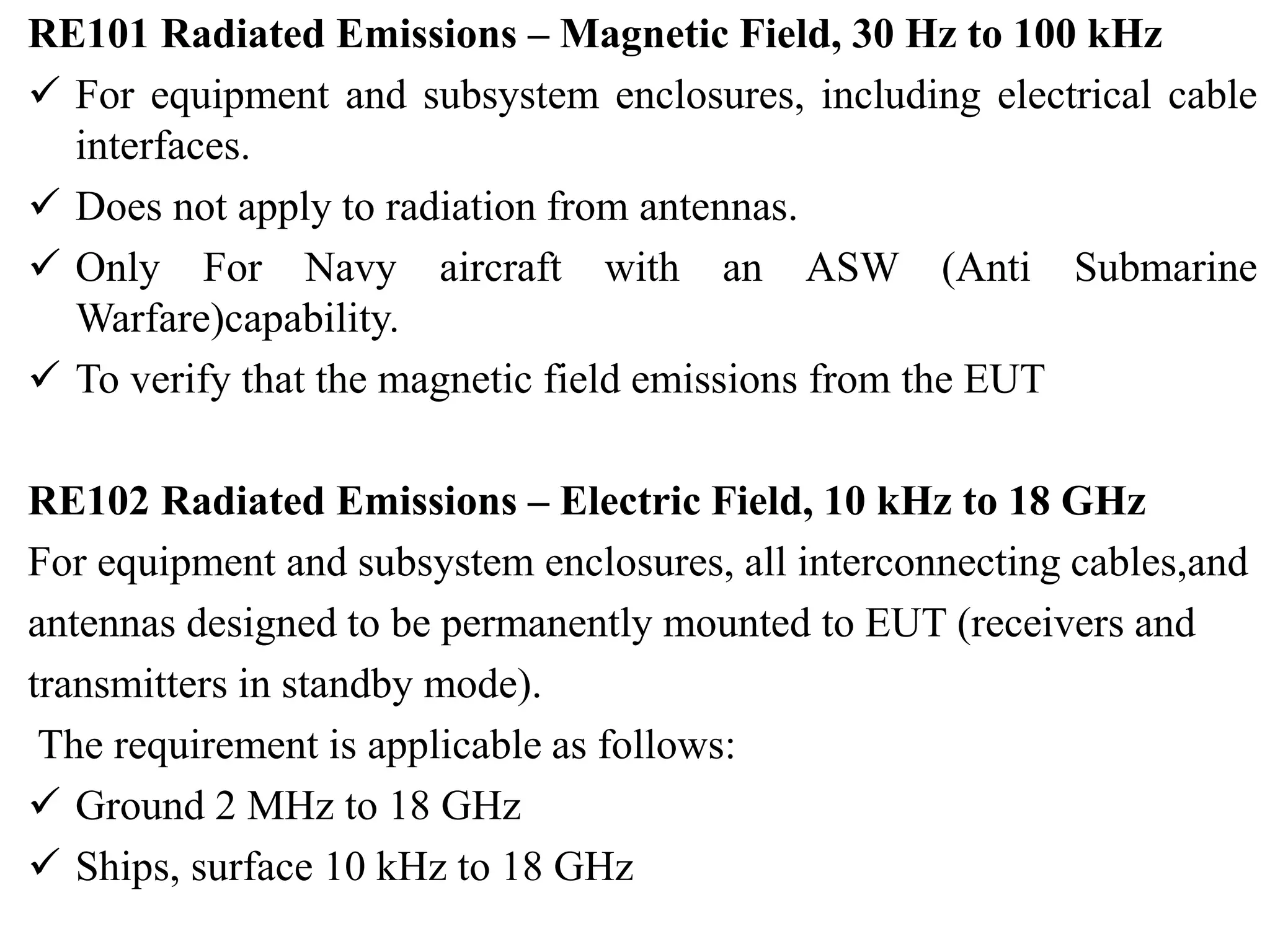 ELECTROMAGNETIC EMISSION AND SUSCEPTIBILITY STANDARDS AND ...