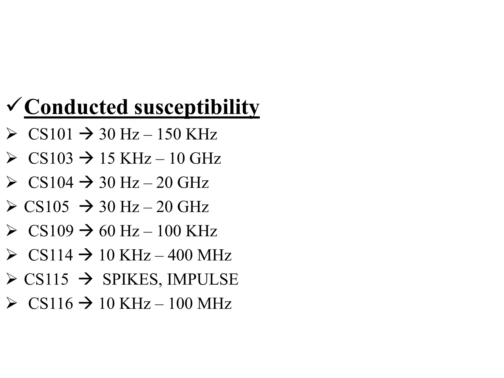 ELECTROMAGNETIC EMISSION AND SUSCEPTIBILITY STANDARDS AND ...