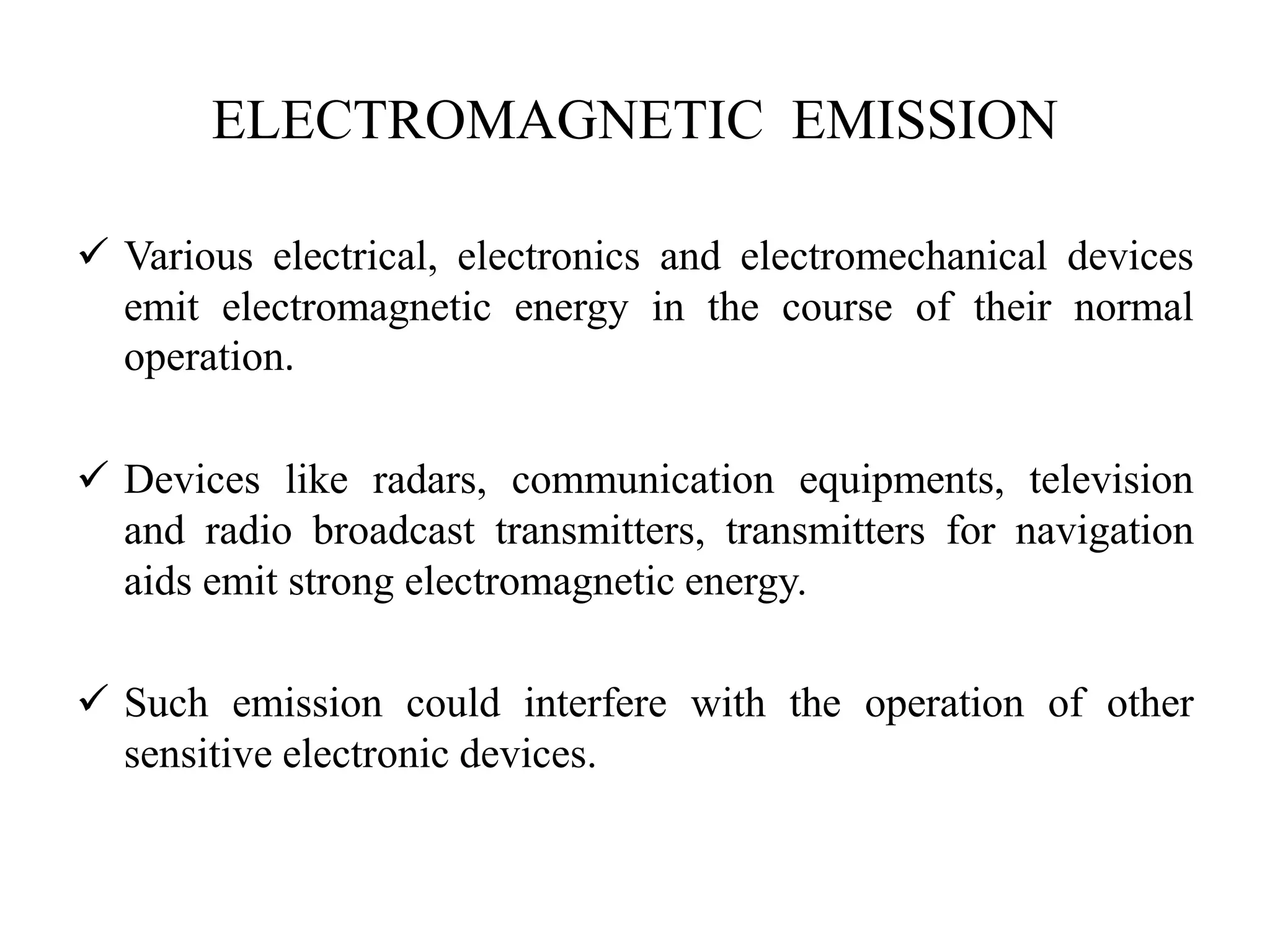 ELECTROMAGNETIC EMISSION AND SUSCEPTIBILITY STANDARDS AND ...