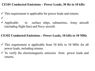 ELECTROMAGNETIC EMISSION AND SUSCEPTIBILITY STANDARDS AND ...