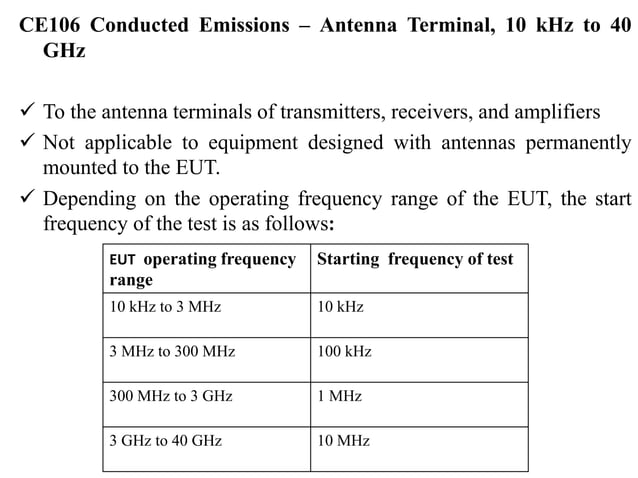 ELECTROMAGNETIC EMISSION AND SUSCEPTIBILITY STANDARDS AND ...
