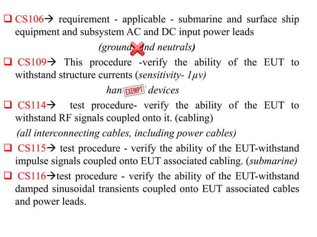 ELECTROMAGNETIC EMISSION AND SUSCEPTIBILITY STANDARDS AND ...