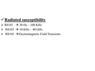 ELECTROMAGNETIC EMISSION AND SUSCEPTIBILITY STANDARDS AND ...